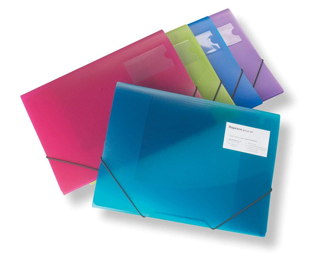 CARPETA 3 SOLAPAS PLASTICA CON ELASTICO A3 RIDEO TRANSPARENTE BLANCA ...
